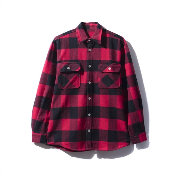 Anti Social Social Club | Other | Blocked Logo Red Flannel 6 Free Ship ...